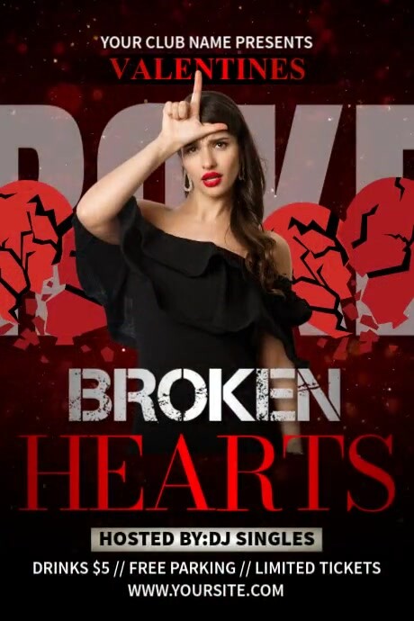 Copy of Broken Hearts Club | PosterMyWall