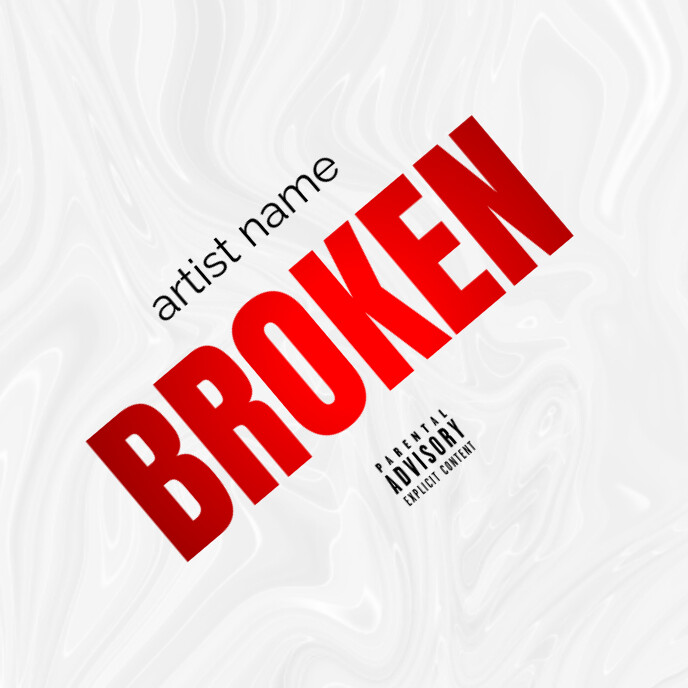 Plantilla de Broken song album cover | PosterMyWall