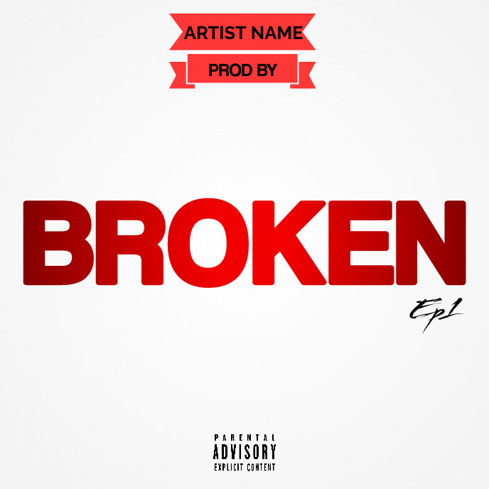 Plantilla de Broken song album cover | PosterMyWall
