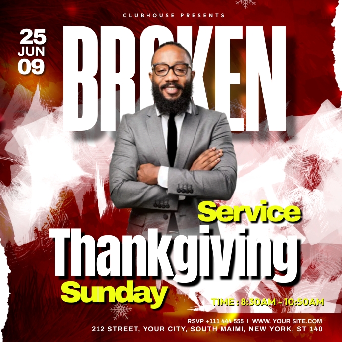 BROKEN SUNDAY Template | PosterMyWall