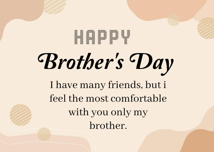 Brother's day wishes Template | PosterMyWall