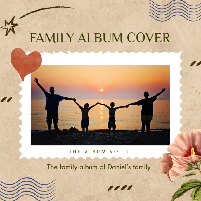 Brown & White Album Cover Template | PosterMyWall