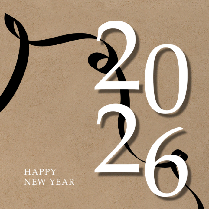 Brown 2026 Happy New Year Instagram Post Template | PosterMyWall