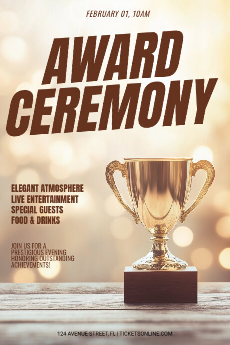 Copy of Brown 3d Award Ceremony Poster | PosterMyWall