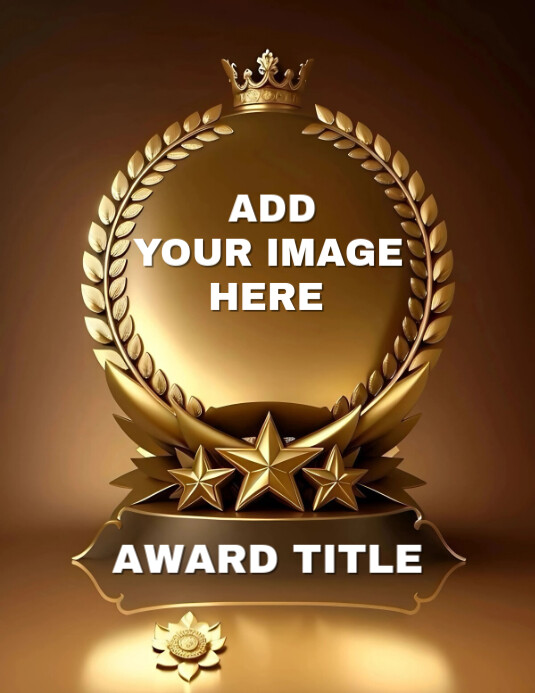 Brown 3d Award Winner Flyer (us Letter) Template | PosterMyWall