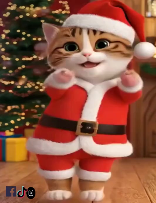 Copy of Brown 3d Cat Santa Flyer (us Letter) | PosterMyWall