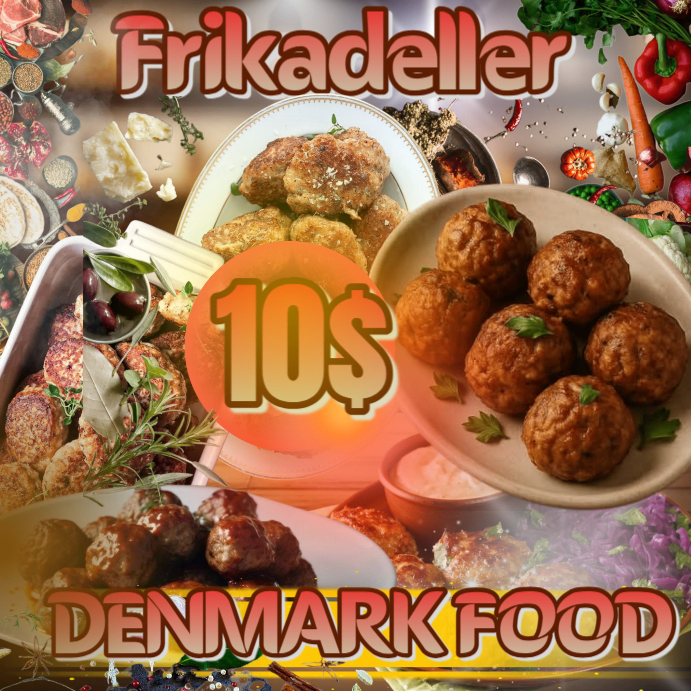 Brown 3d Frikadeller Denmark Food Instagram Post Template | PosterMyWall