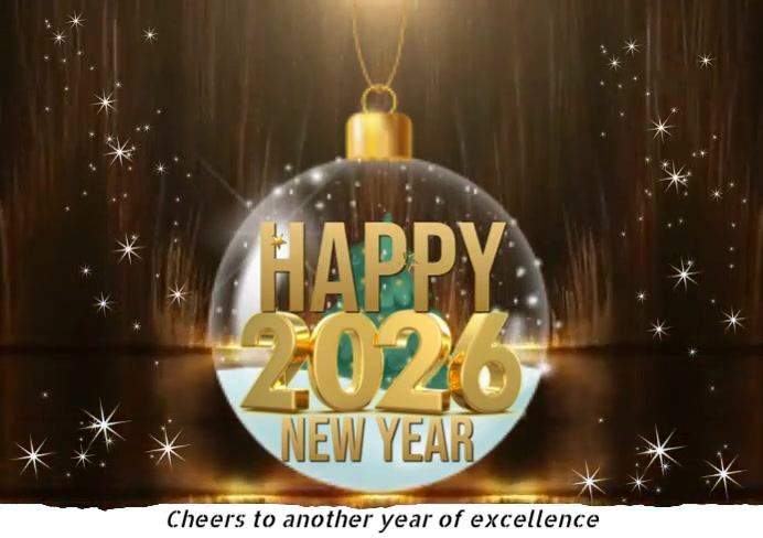 Brown 3d Gold 2026 New Year Cinematic Stage Intro A4 Template ...