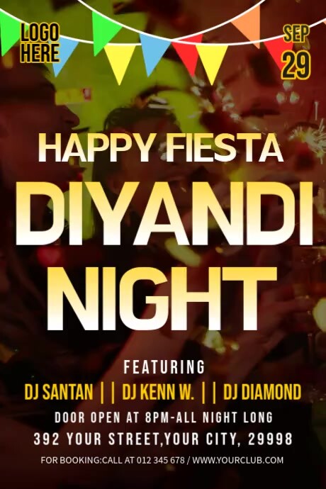 Brown 3d Happy Fiesta Poster Template | PosterMyWall