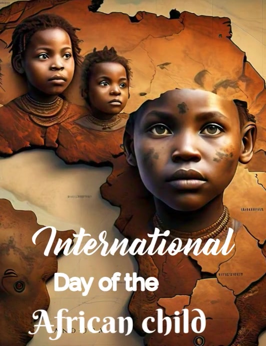 Brown 3d International African Child Child Da Template | PosterMyWall