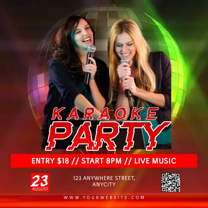 Brown 3d Karaoke Party Pos Instagram Template | PosterMyWall