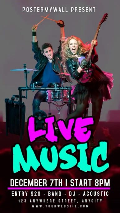 Copy of Brown 3d Live Music Reel Instagram | PosterMyWall