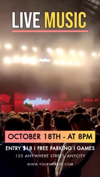 Brown 3d Live Music Reel Instagram Template | PosterMyWall