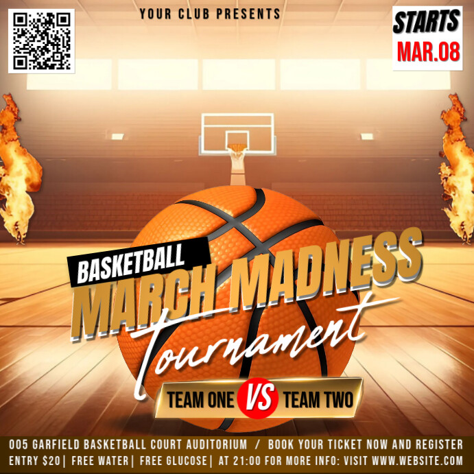 Copy of Brown 3d March Madness Instagram Post | PosterMyWall