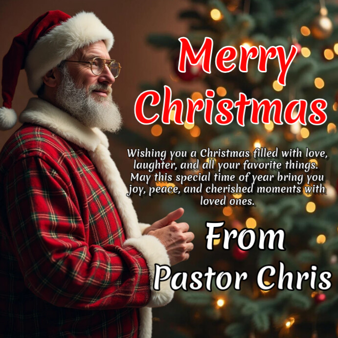 Copy of Brown 3d Merry Christmas From Pastor - Heartfelt Holiday Wishes ...