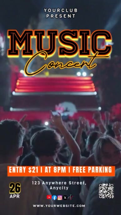 Brown 3d Music Concert Reel Instagram Template | PosterMyWall