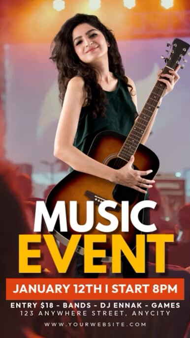 Brown 3d Music Event Reel Instagram Template | PosterMyWall