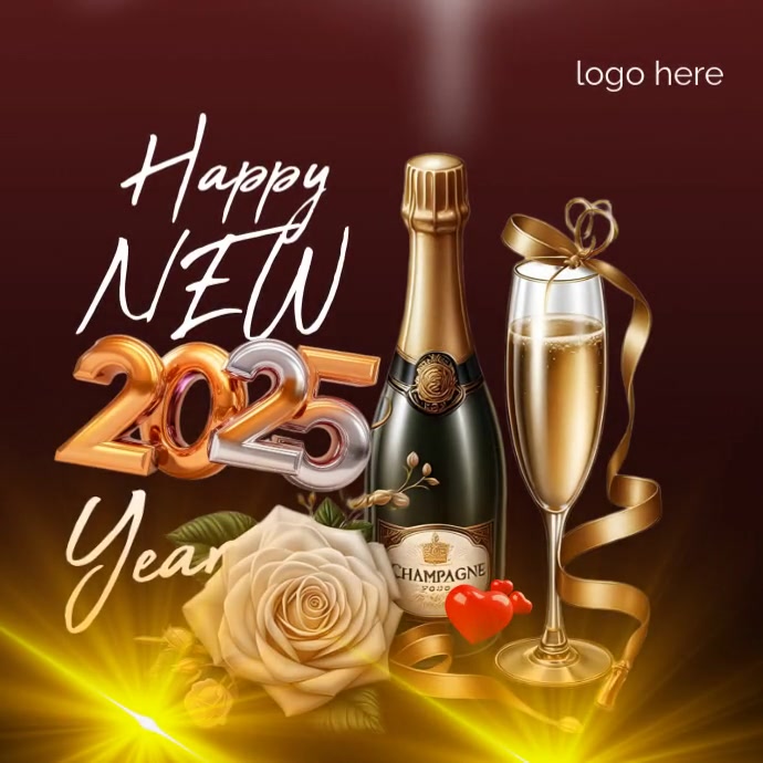 Brown 3d New Year 2025 Instagram Post Template | PosterMyWall