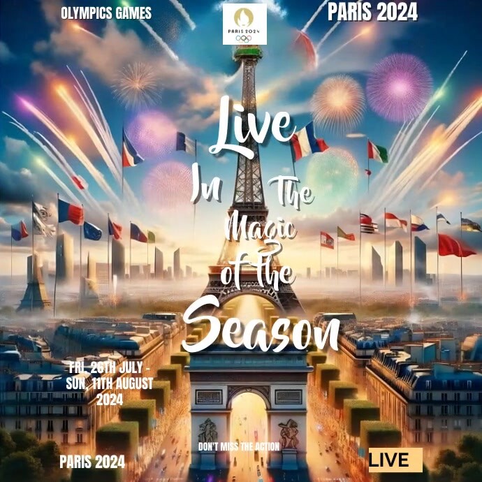 Brown 3d Paris Olympics Games Instagram Post Template | PosterMyWall
