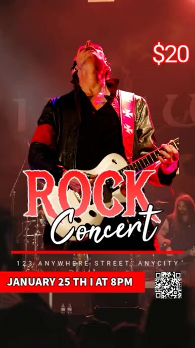 Plantilla de Brown 3d Rock Concert Reel Instagram | PosterMyWall