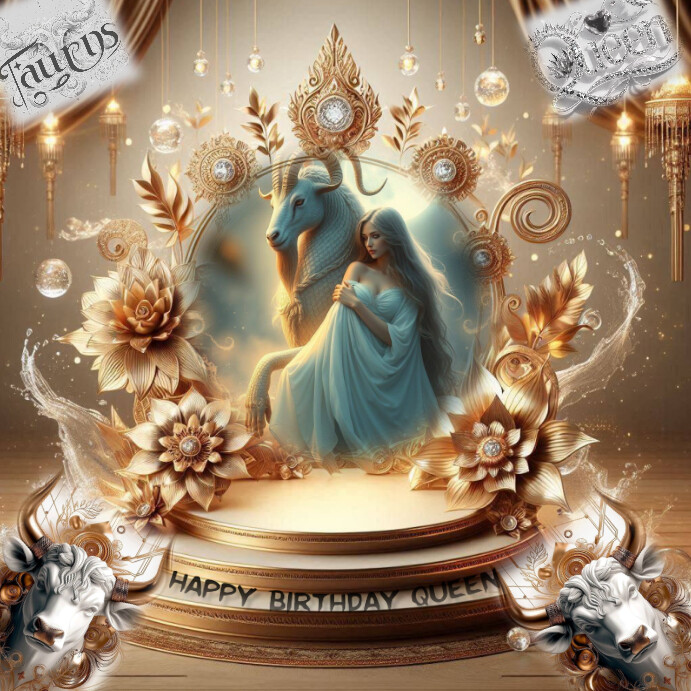 Brown 3d Taurus Birthday Template Instagram Post | PosterMyWall