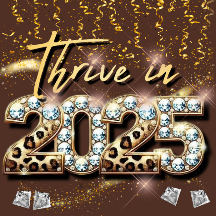 Brown 3d Thrive 2025 Instagram Post Template | PosterMyWall