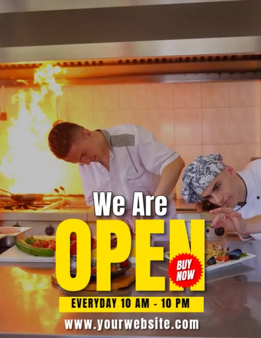 Brown 3d We Are Open Pamflet (letter As) Template | PosterMyWall