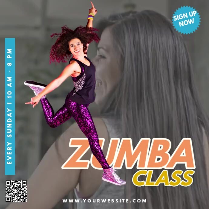 Brown 3d Zumba Classes Pos Instagram Templat | PosterMyWall