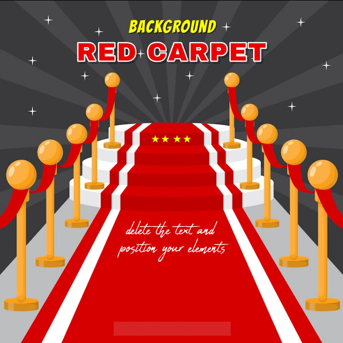 Brown Abstract Award Red Carpet Instagram Pos Template | PosterMyWall