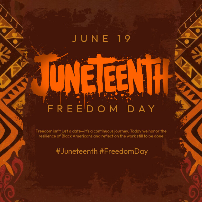 Modèle Brown Abstract Juneteenth Instagram Post | PosterMyWall
