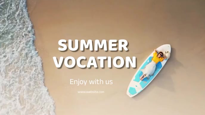 Plantilla de Brown Abstract Summer Vocation Videos Digita | PosterMyWall