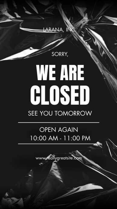 Brown Abstract We Are Closed Instagram Story Template | PosterMyWall