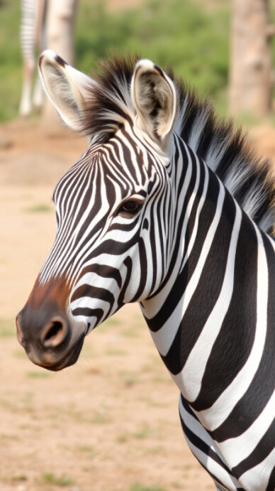 Plantilla de Brown Abstract Zebra Background Digital Display (9:16 ...