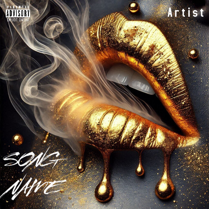 Brown Album Cover Lips Album Cover Album Cover Template | PosterMyWall