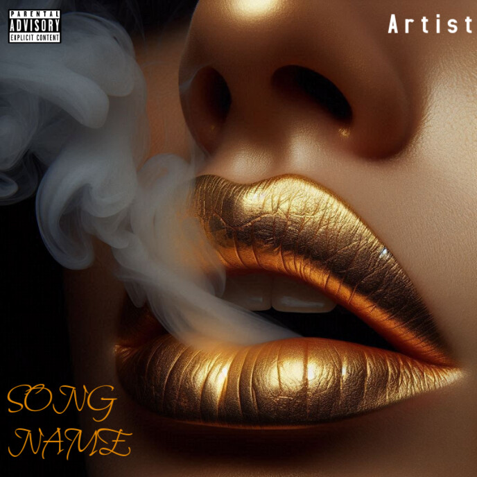 Brown Album Cover Lips Album Cover Album Cover Template | PosterMyWall