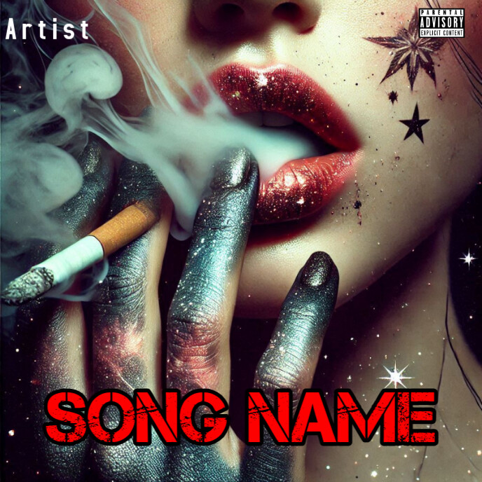 Copy of Brown Album Cover Lips Album Cover Lips Album Cover | PosterMyWall