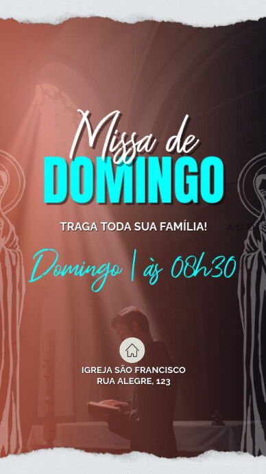 Plantilla de Brown Alegre Missa De Domingo História Do Instagram ...