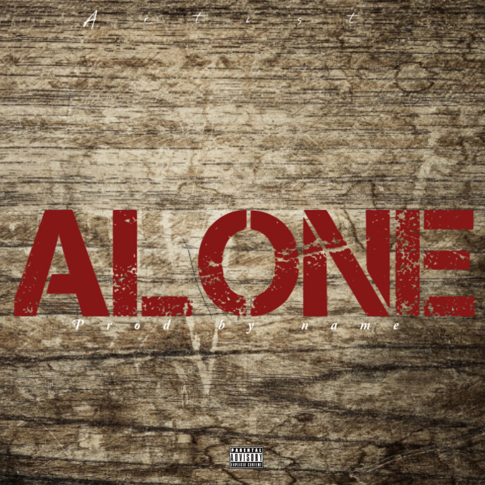 Brown Alone Album Cover Templat | PosterMyWall