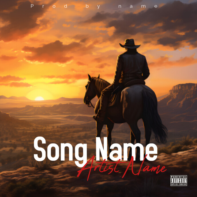 Brown Alone Man Album Cover Template | PosterMyWall