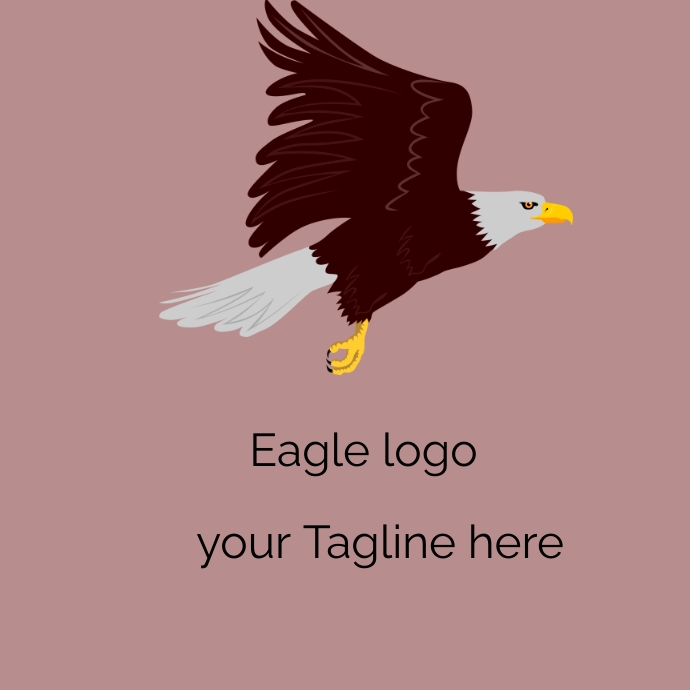 Brown and white colour eagle logo Template | PosterMyWall