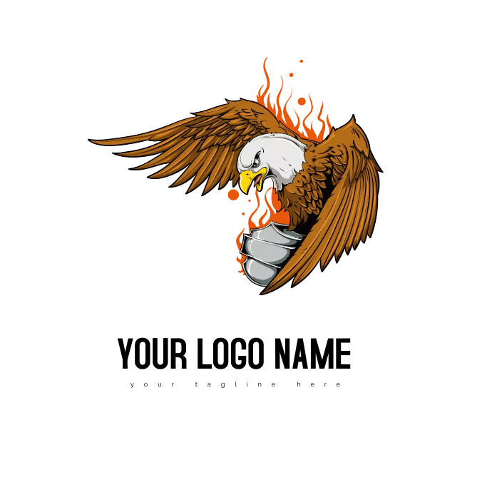 Brown and white eagle Templat | PosterMyWall