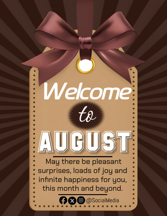 Copy of Brown August Greeting Flyer (us Letter) | PosterMyWall