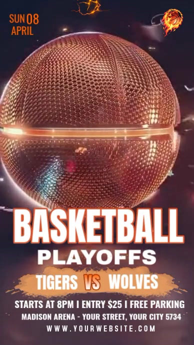 Brown Basketball Playoffs Instagram Reel Video Template | PosterMyWall