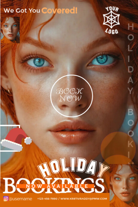 Copy of Brown Beauty Holiday Bookings Poster | PosterMyWall