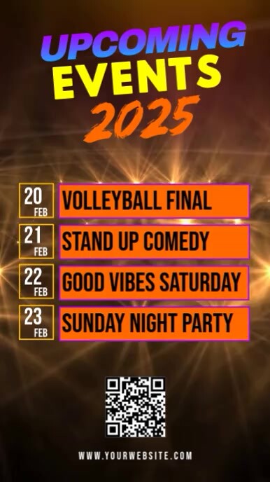 Brown Berbasis Daftar Upcoming Events Reel Instagram Template ...