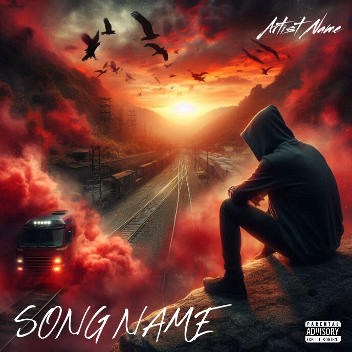 Brown Best Cover Album Music Art Trap Mixtape Rap Album Cover Template ...