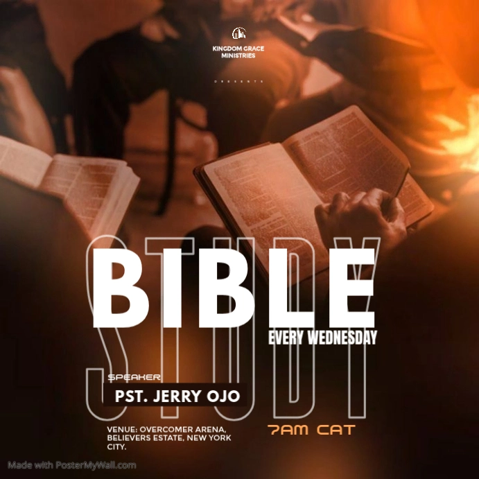 Brown Bible Study Event Instagram Post Template | PosterMyWall