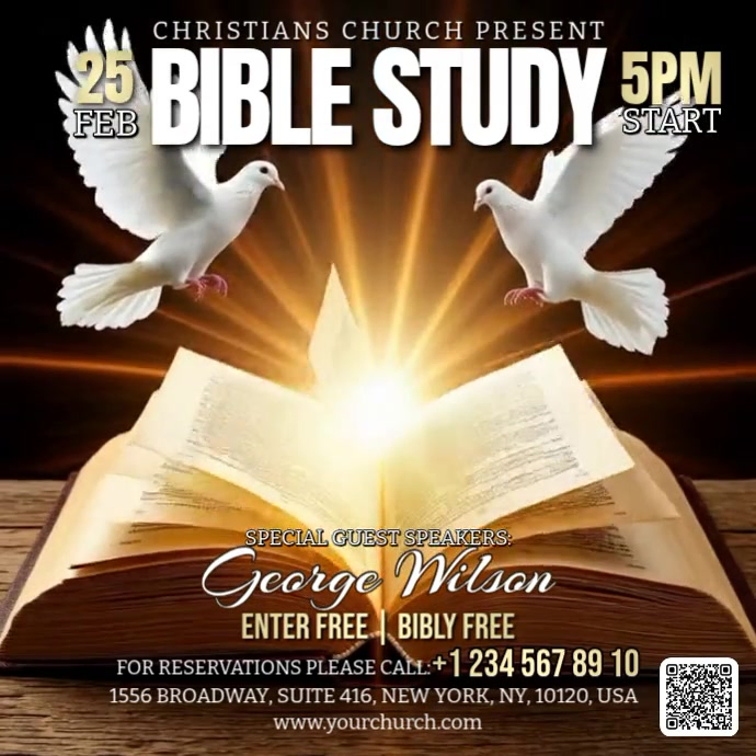 Copy of Brown Bible Study Event Instagram Post Video | PosterMyWall