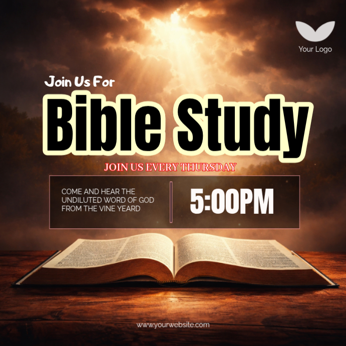 Brown Bible Study Instagram Post Template | PosterMyWall