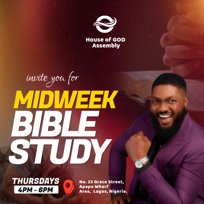 Brown Bible Study Invitation Instagram Post Template | PosterMyWall